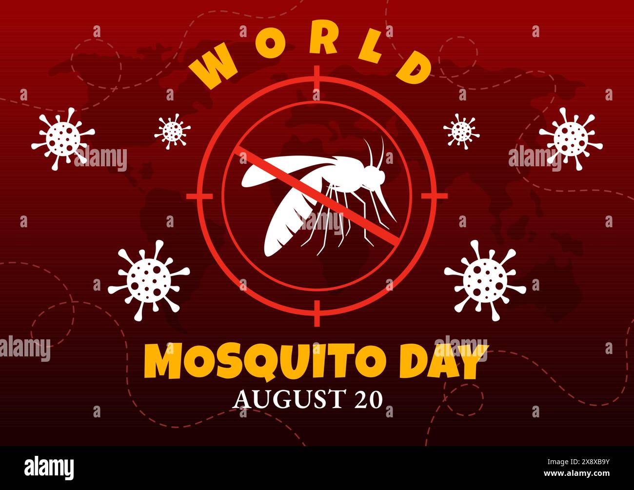 World Mosquito Day Vector Illustration on August 20th featuring a Midge ...