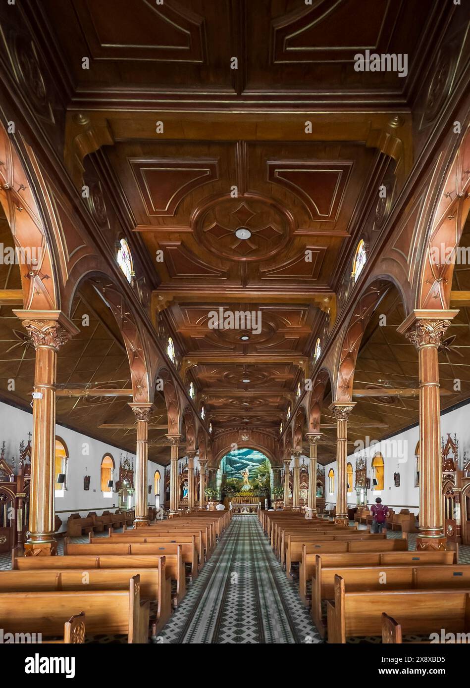 Interior of the Catholic church Nuestra Senora de Carmen in the quaint ...