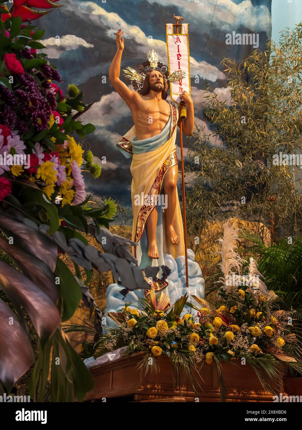 Statue of Jesus Christ in the Catholic church Nuestra Senora de Carmen ...
