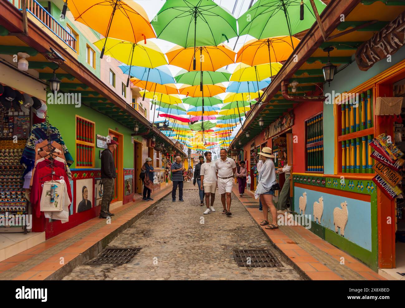 The town of Guatape is a small village painted colorfully anda big draw ...
