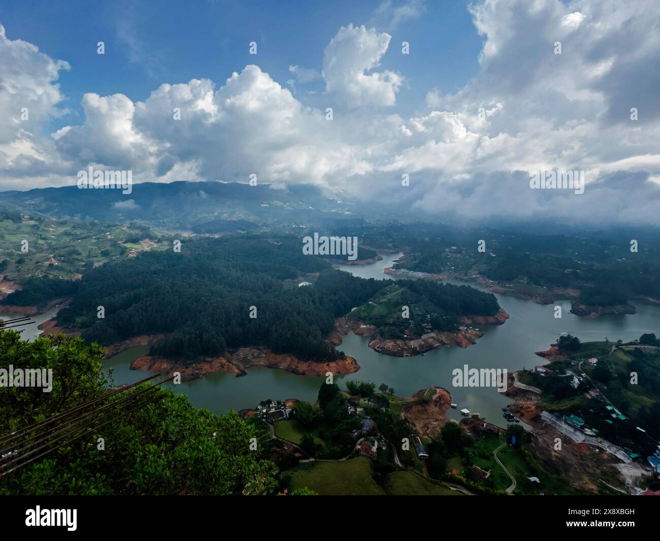 View from Guatape Rock which towers above El Penol also known as La ...