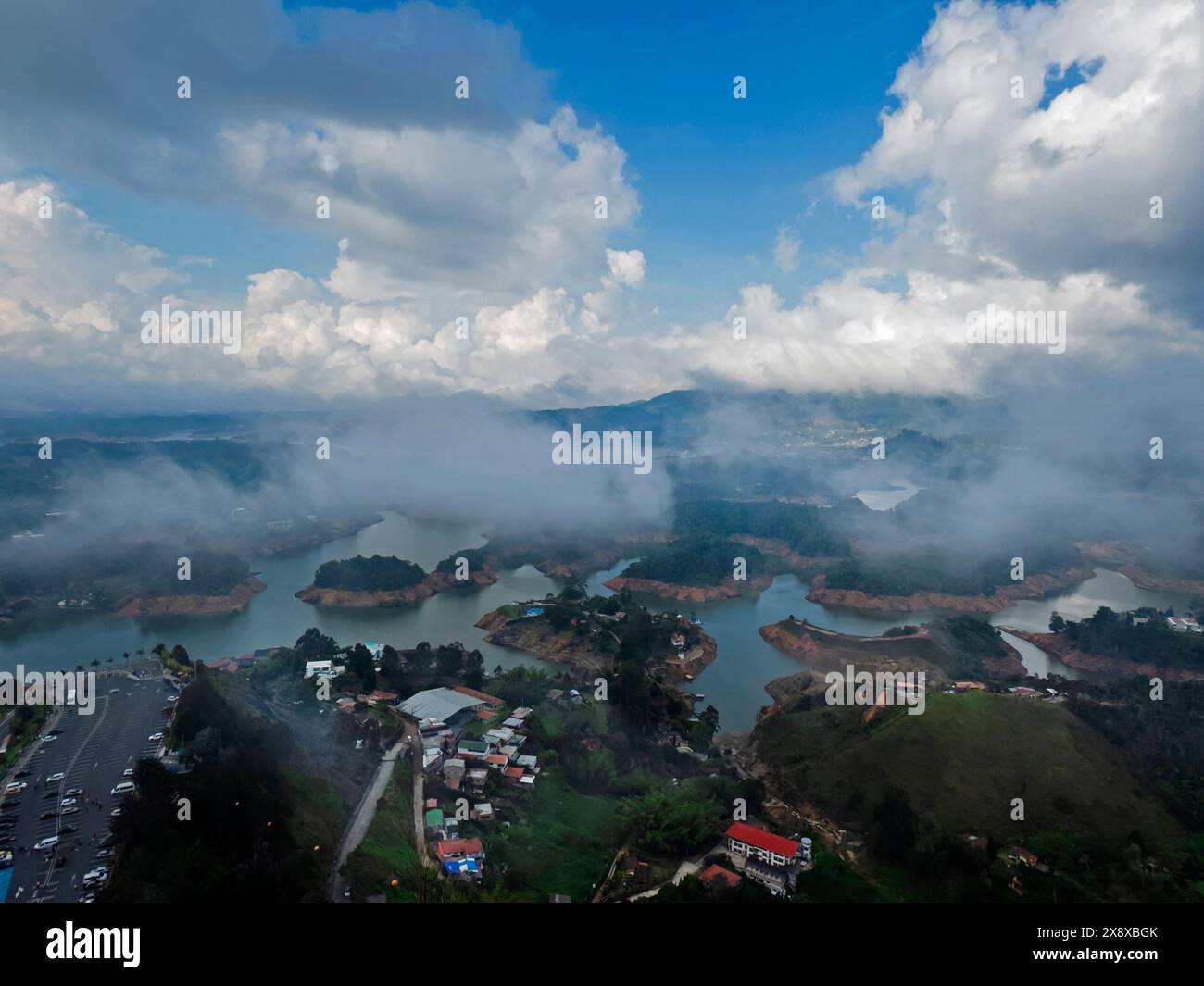 View from Guatape Rock which towers above El Penol also known as La ...