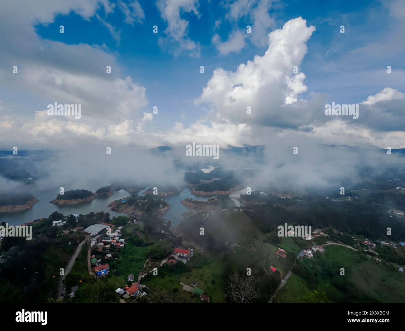 View from Guatape Rock which towers above El Penol also known as La ...