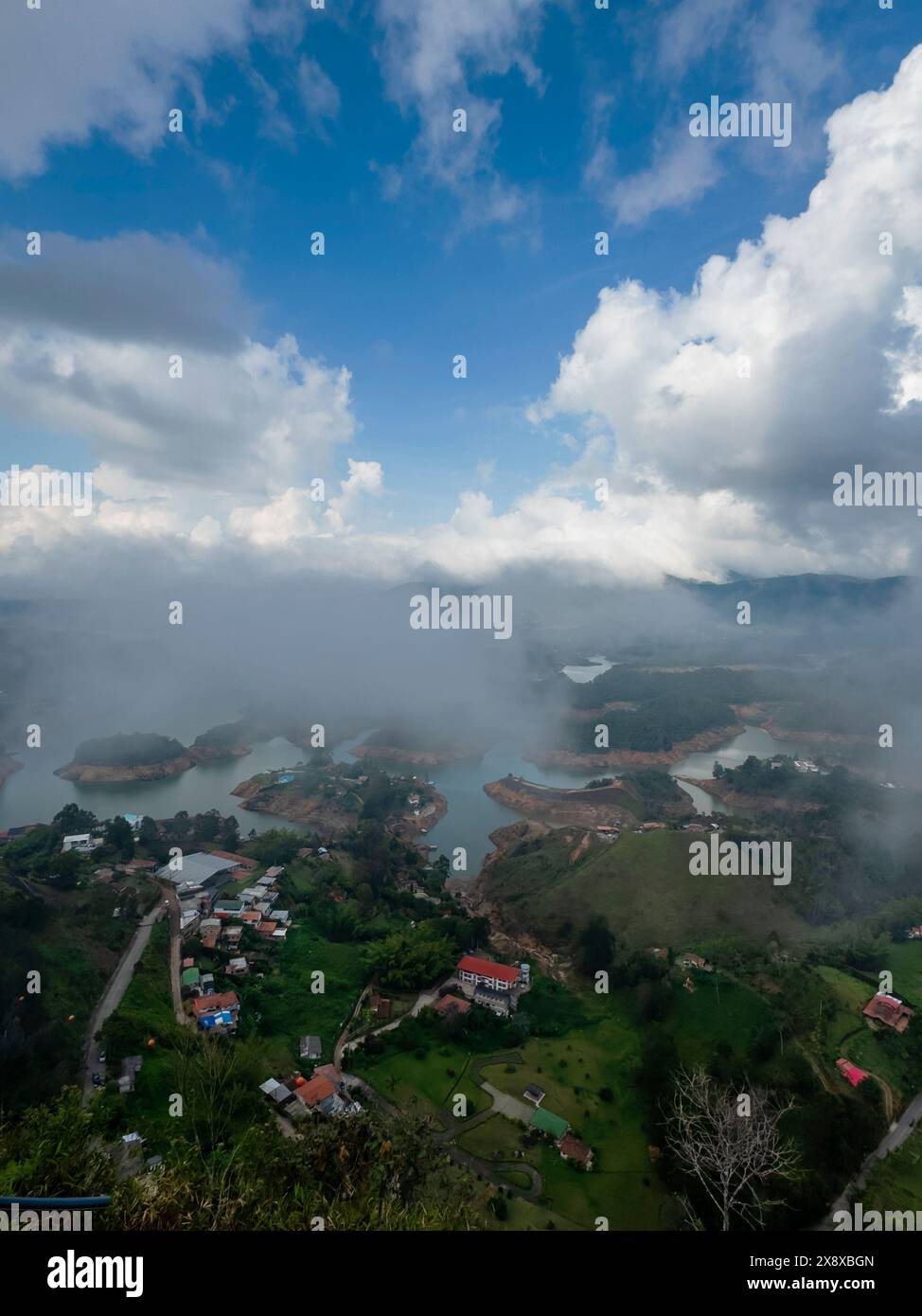 View from Guatape Rock which towers above El Penol also known as La ...
