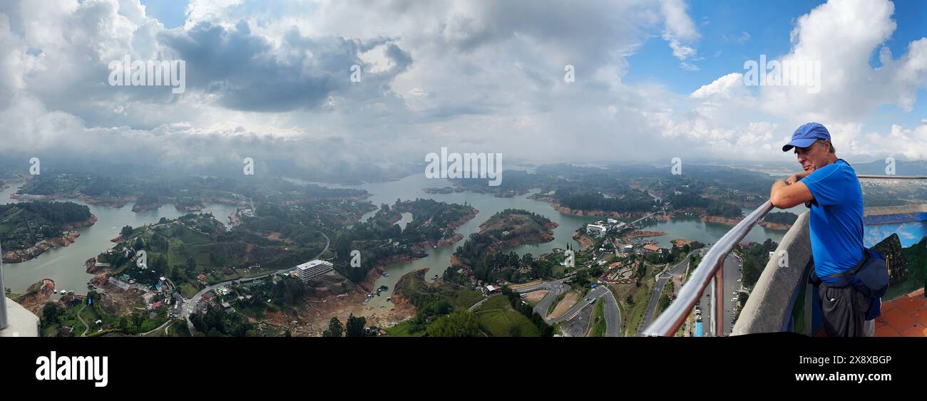 View from Guatape Rock which towers above El Penol also known as La ...