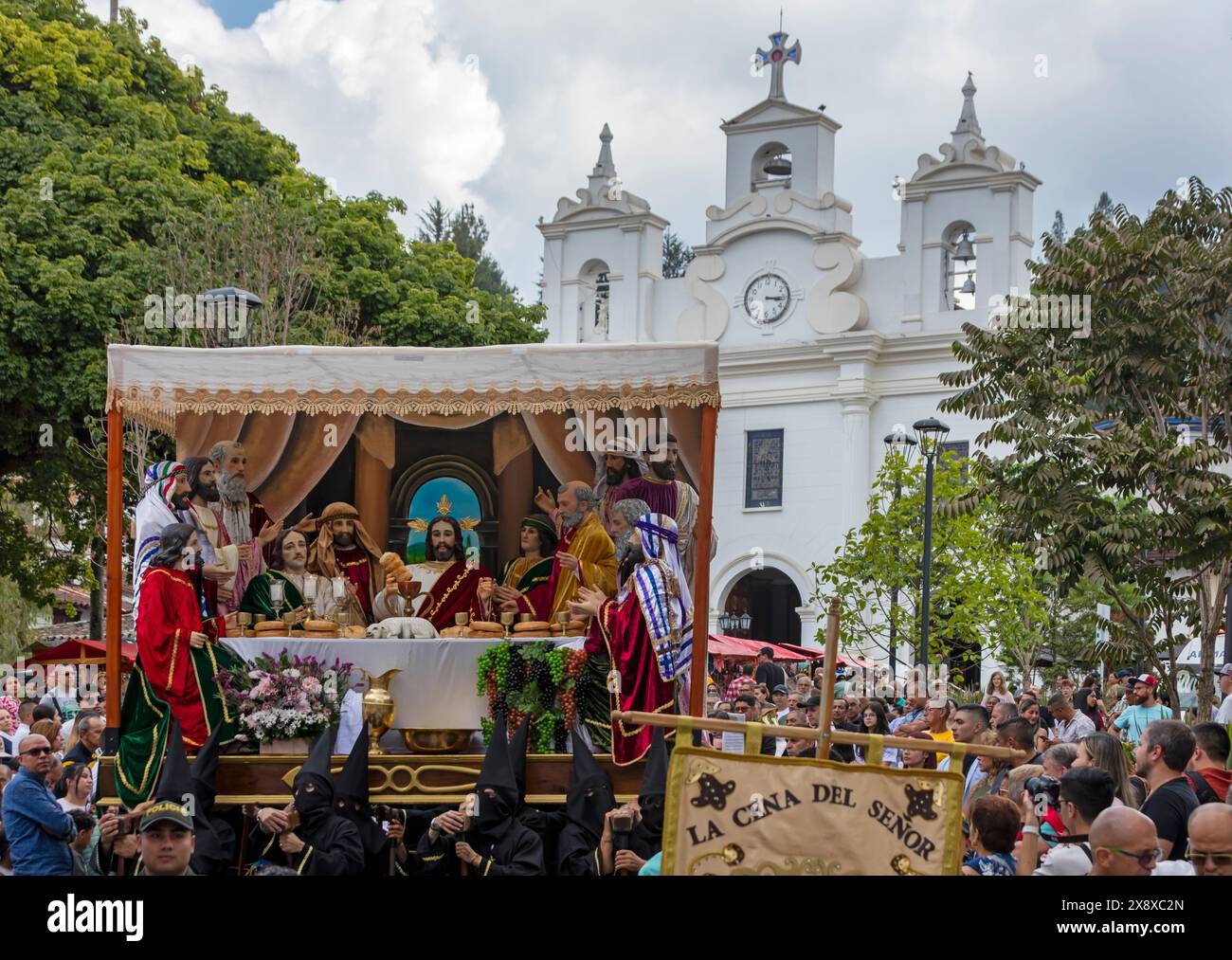 Semana Santa or Easter week is celebrated in the town of Retiro with a ...