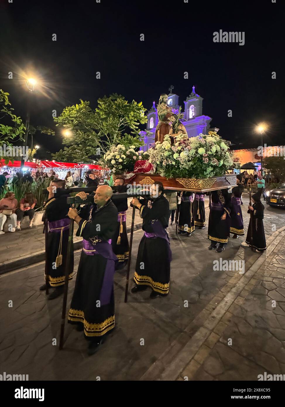 Semana Santa or Easter week is celebrated in the town of Retiro with a ...
