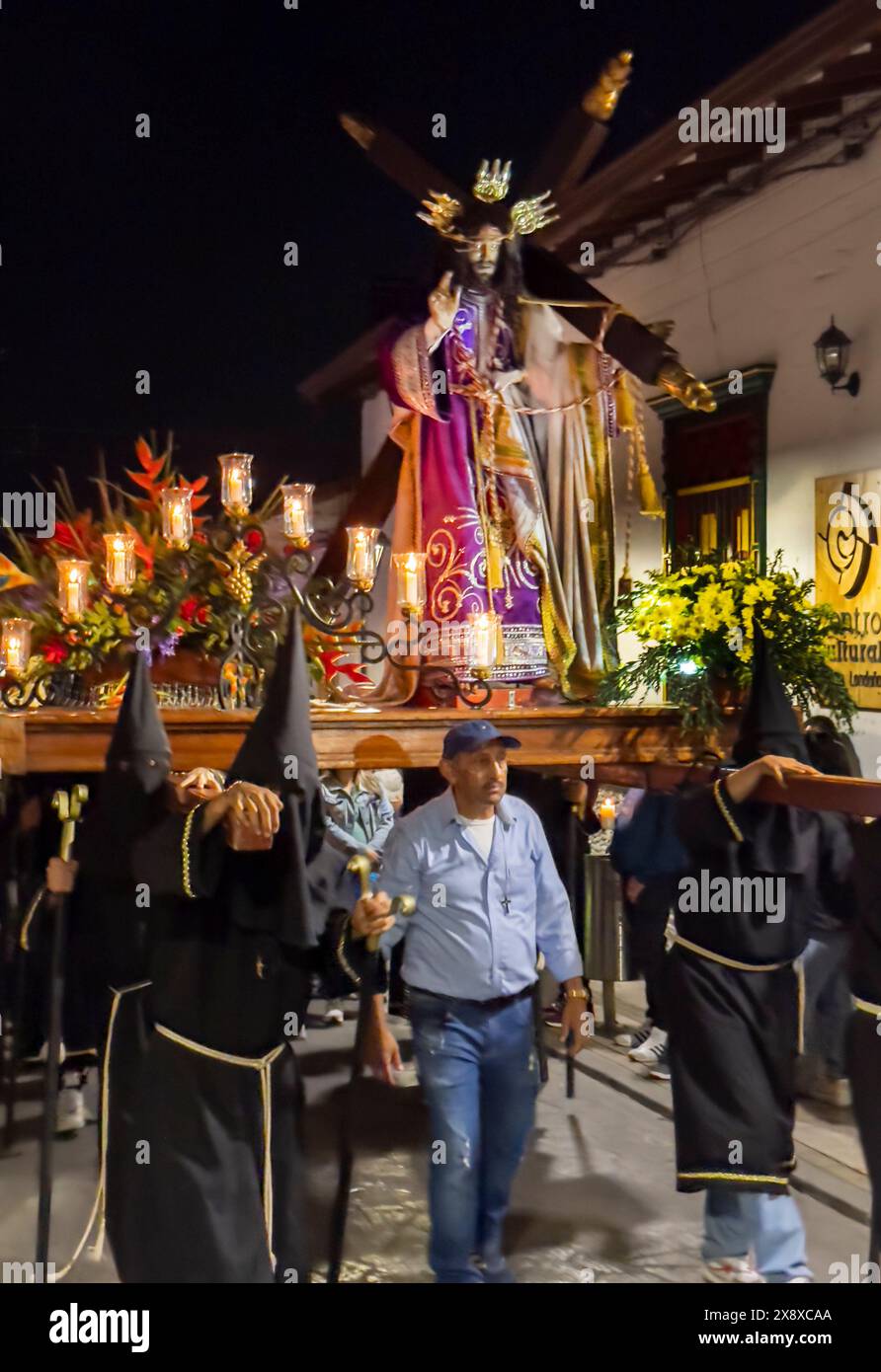 Semana Santa or Easter week is celebrated in the town of Retiro with a ...