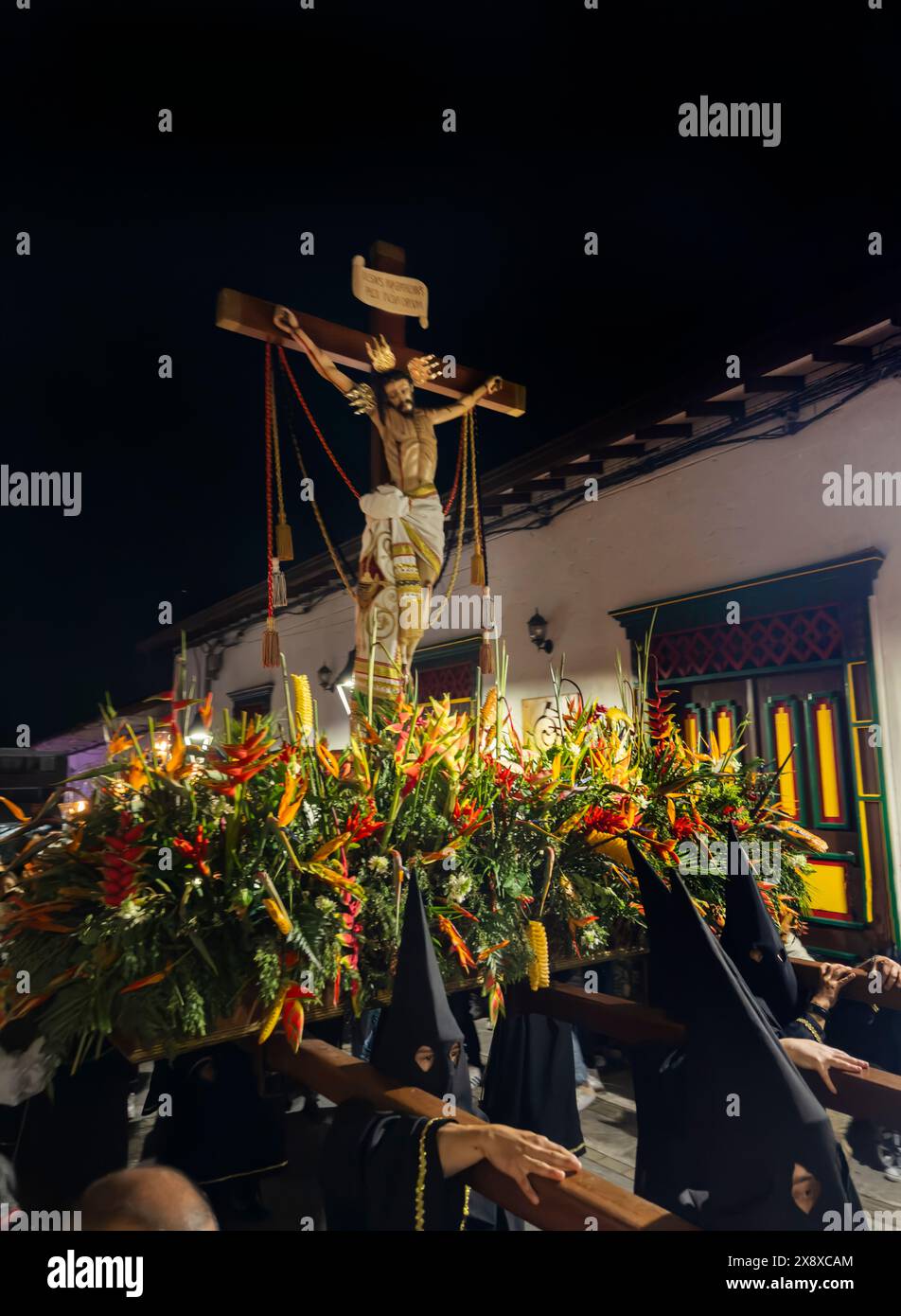 Semana Santa or Easter week is celebrated in the town of Retiro with a ...