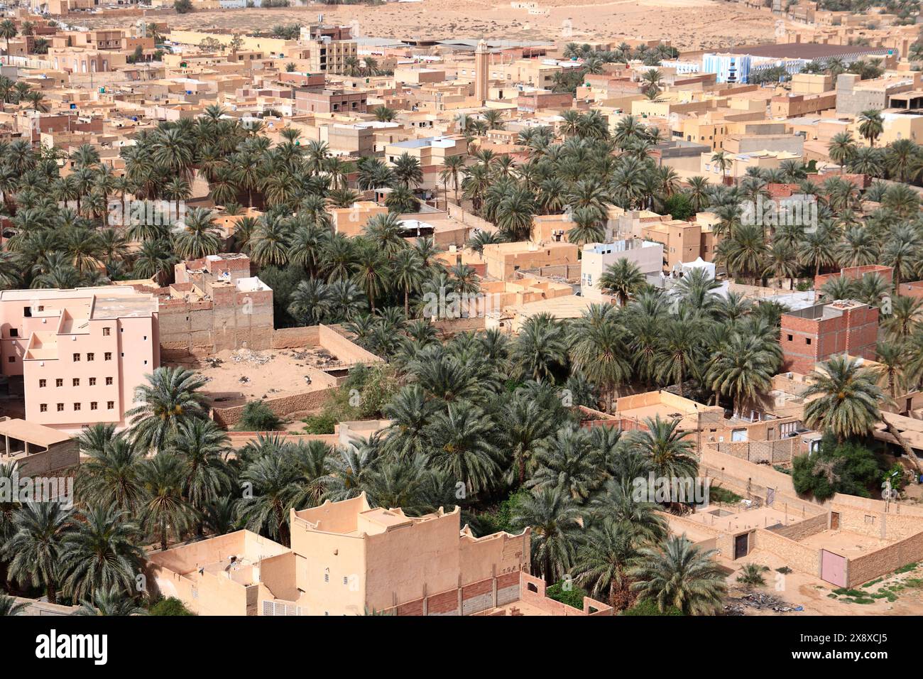 The view of Ghardaia.Mzab valley.Ghardaia Province.north Sahara.Algeria ...