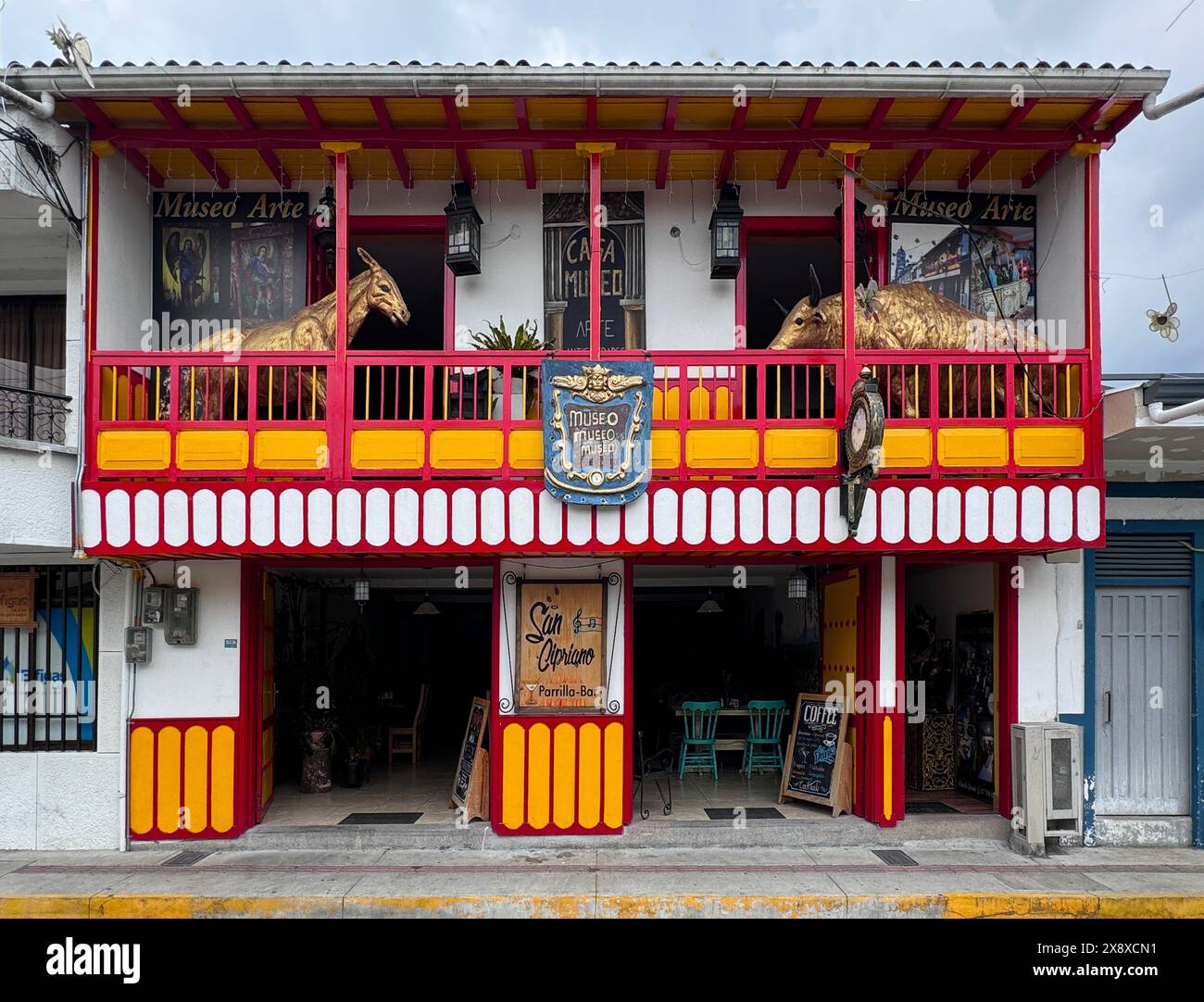 The colorful and traditional architecture of Filandia was used as the ...