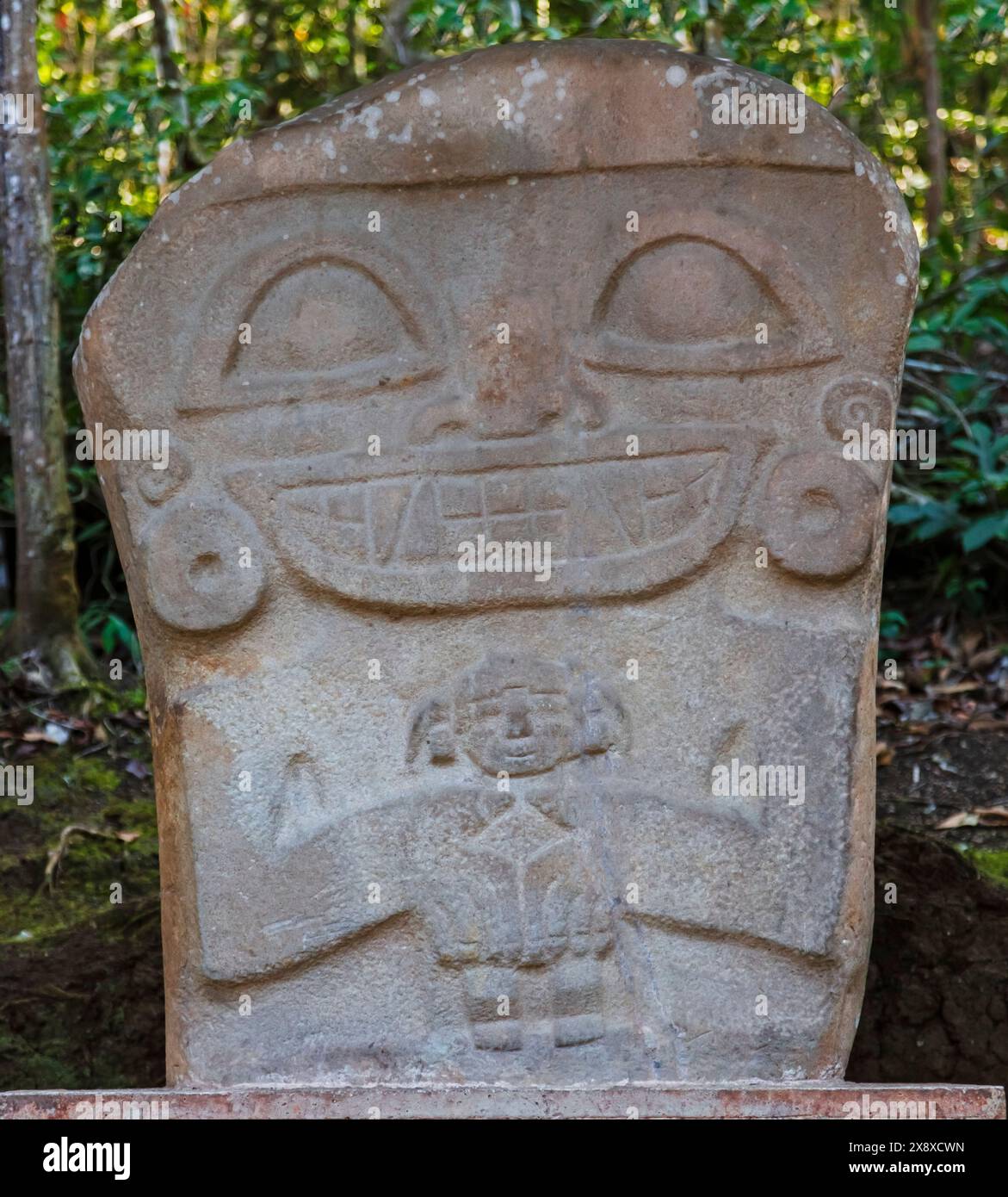 Two thousand year old stone carvings in the San Augustin Archeological ...