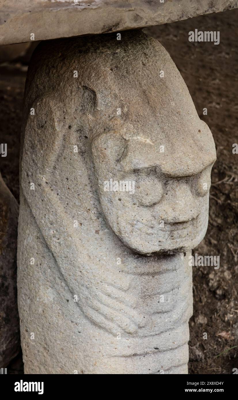 Two thousand year old stone carvings in the San Augustin Archeological ...