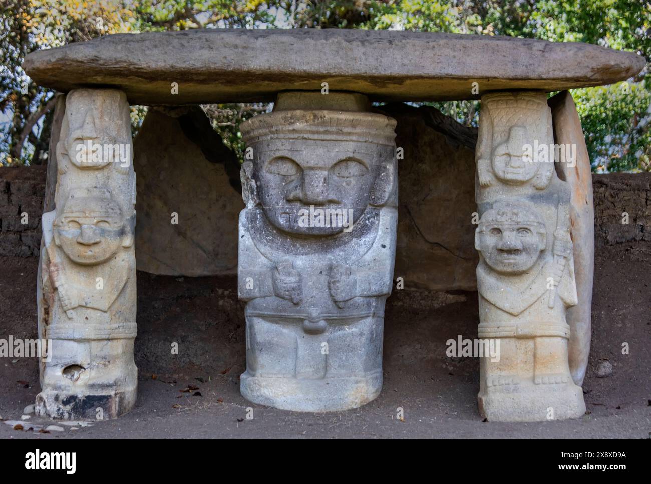Two thousand year old stone carvings in the San Augustin Archeological ...