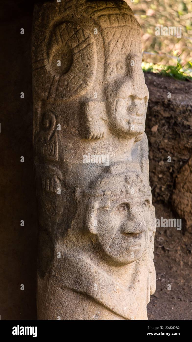 Two thousand year old stone carvings in the San Augustin Archeological ...
