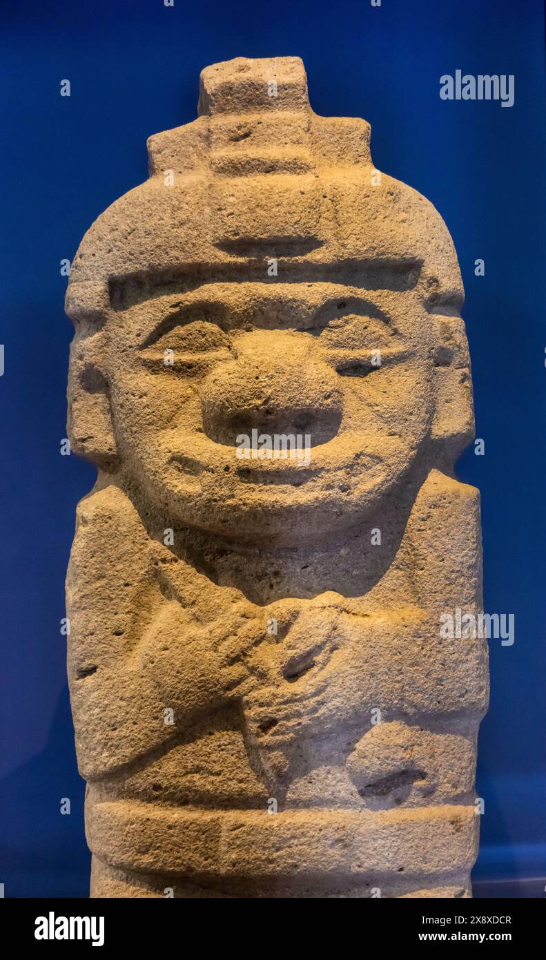 Two thousand year old stone carvings in the museum in the San Augustin ...