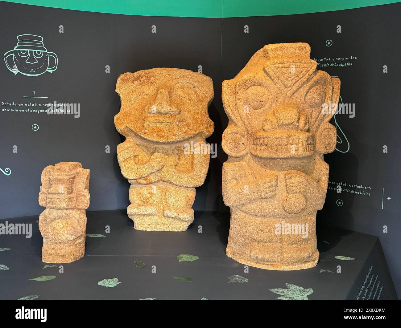 Two thousand year old stone carvings in the museum in the San Augustin ...