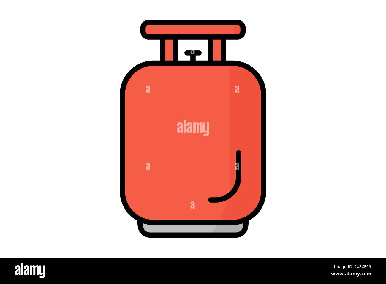 Gas icon. gas cylinders. icon related to utilities. colored outline ...