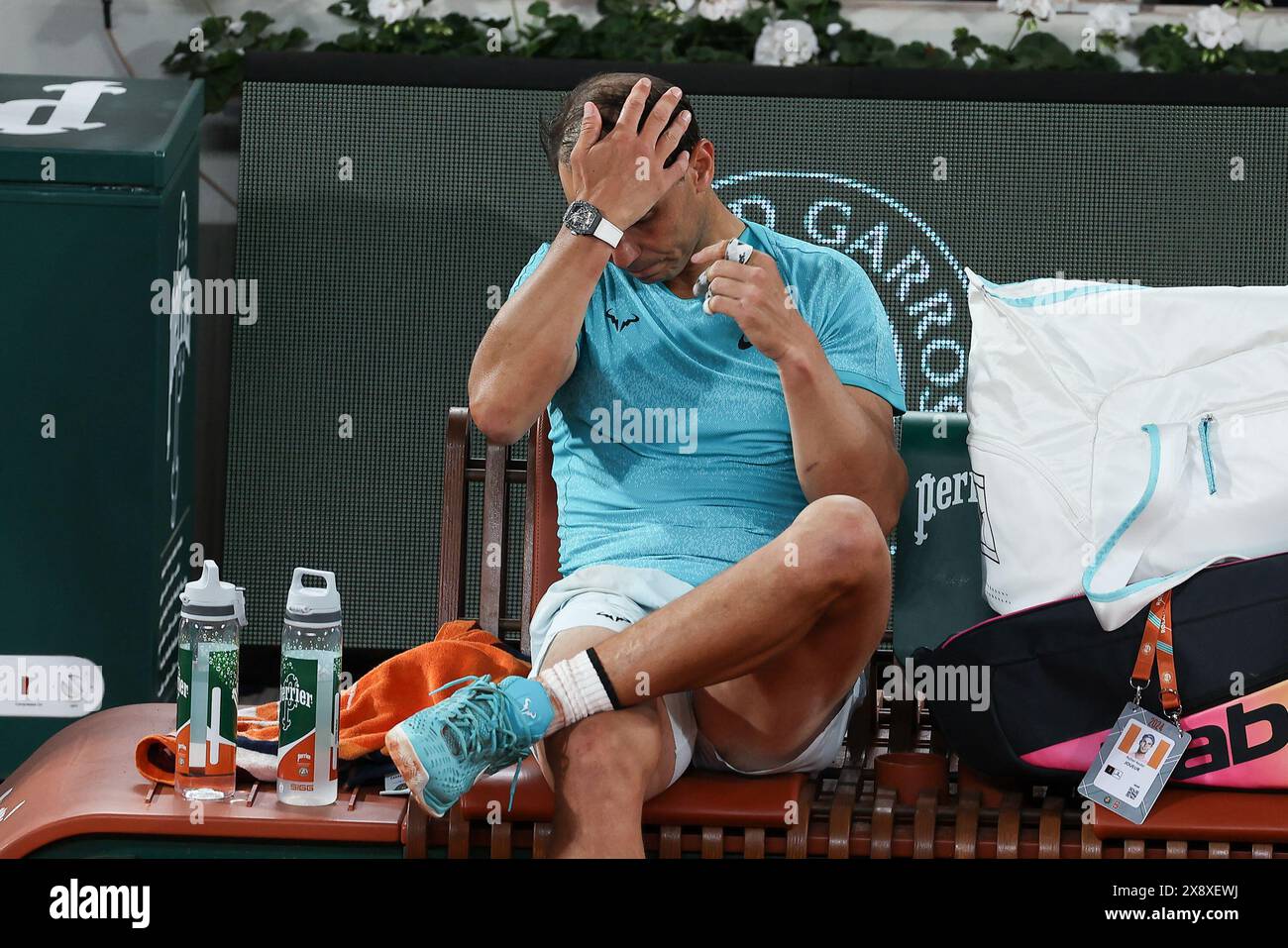 Paris, France. 27th May, 2024. Paris, France. 27th May, 2024. Rafael Nadal at the 2024 French ...