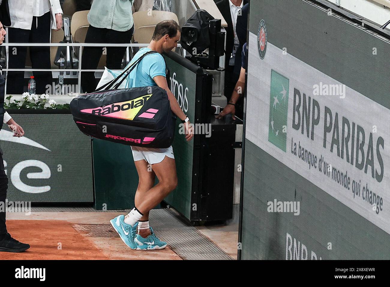 Paris, France. 27th May, 2024. Paris, France. 27th May, 2024. Rafael Nadal at the 2024 French ...