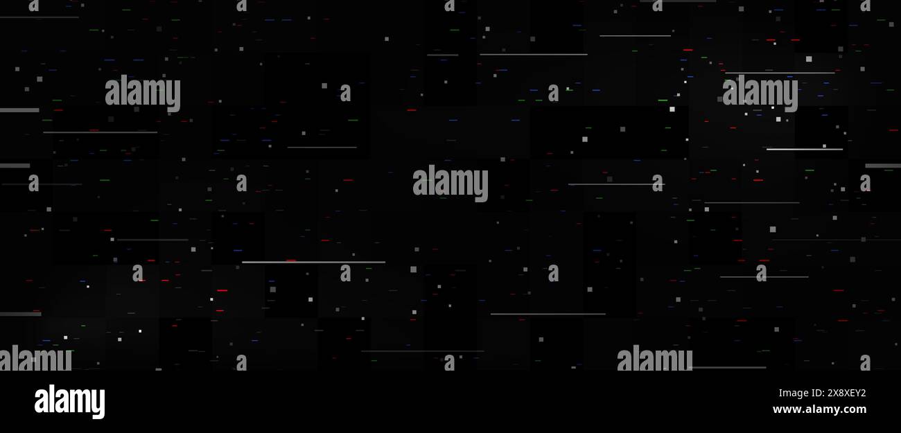Glitch video tape background. Colored noise texture template. Glitched ...