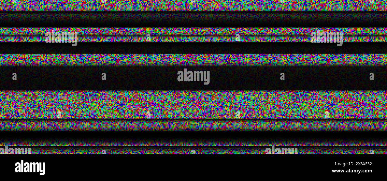 TV static noise background. Glitched white noise texture. Colored VHS ...