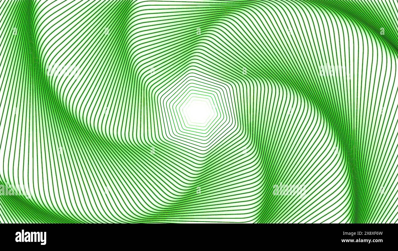 Animated Green Rotating Spiral Pattern Background Design Trembling Lines Creating Effect Of