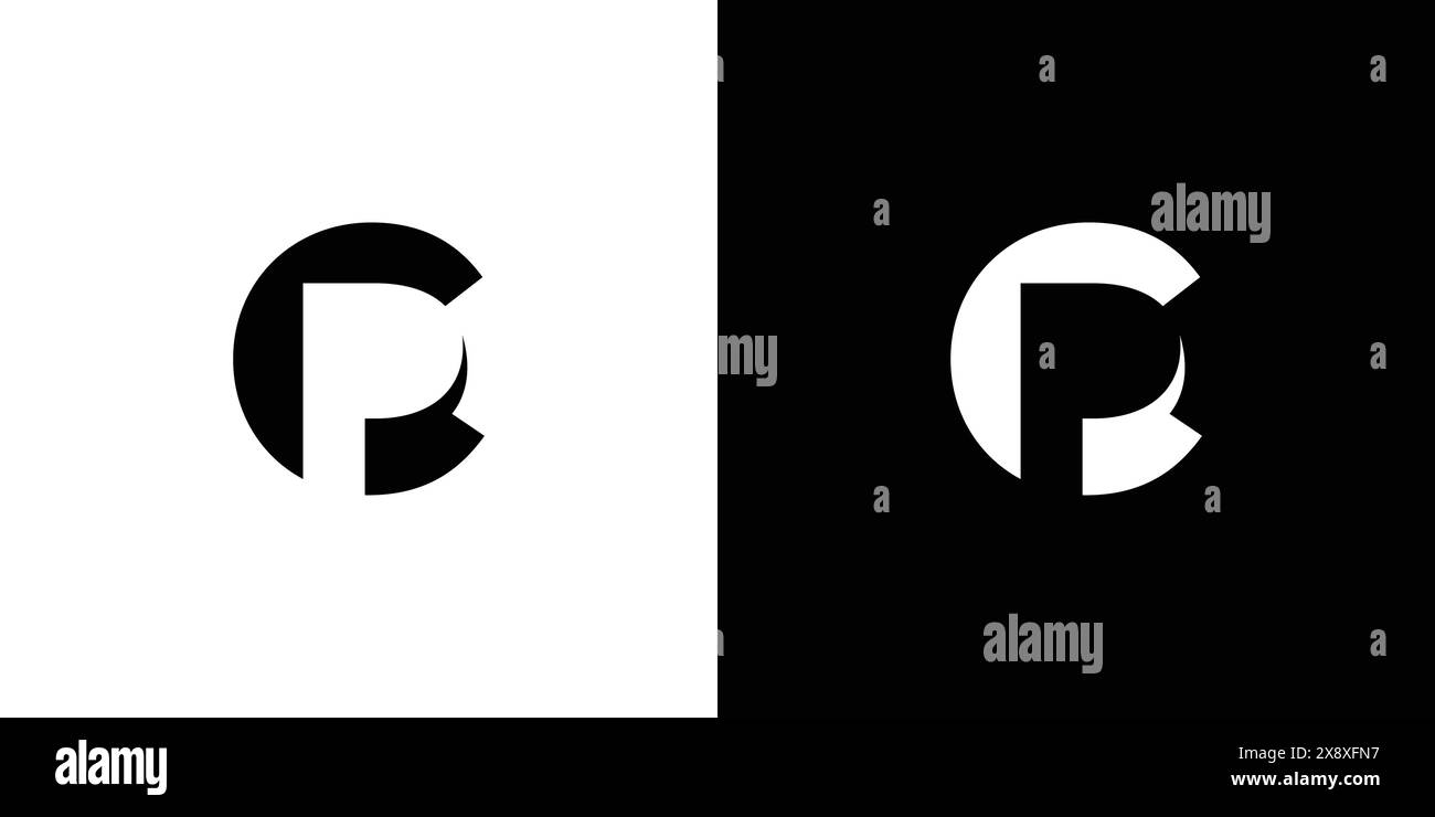 Modern and Unique letter CP initials logo design Stock Vector Image ...