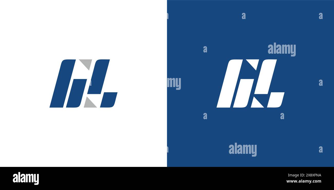 Modern and Unique letter GL initials logo design Stock Vector Image ...