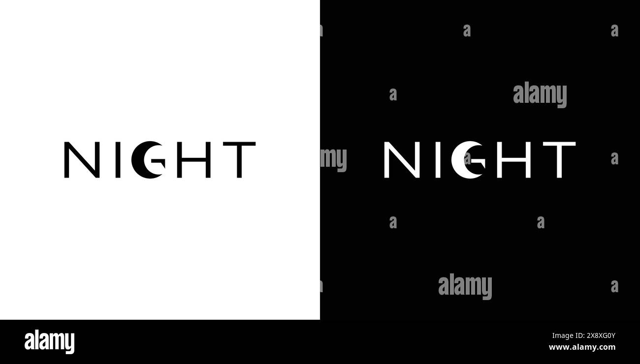 The Night Logo Design Is Unique And Elegant Stock Vector Image And Art Alamy