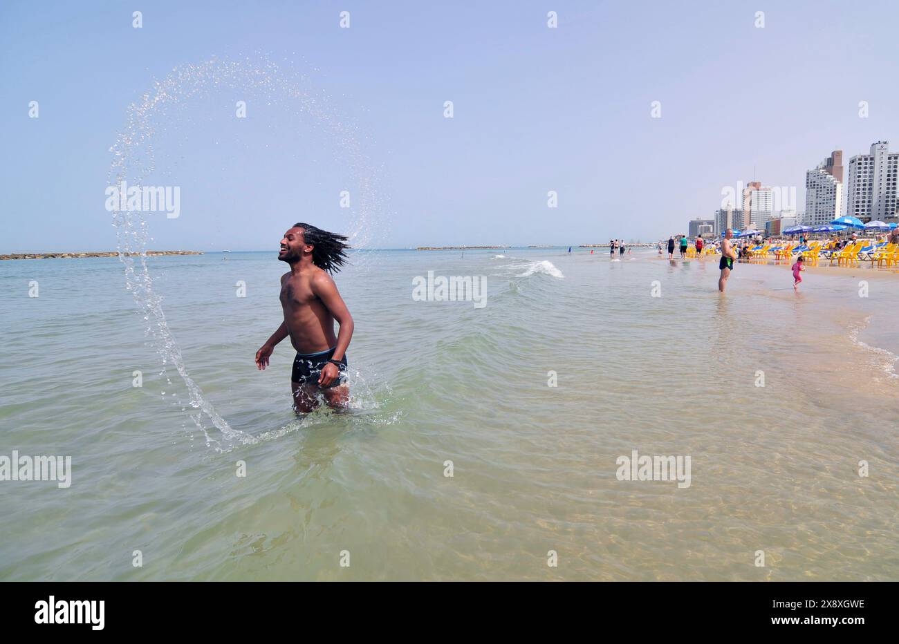 The vibrant beaches in Tel-Aviv, Israel Stock Photo - Alamy