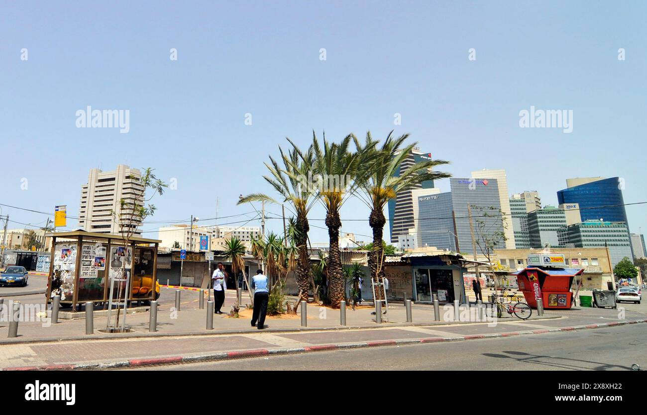 The old central bus station ,partly demolished, in Tel-Aviv, Israel ...