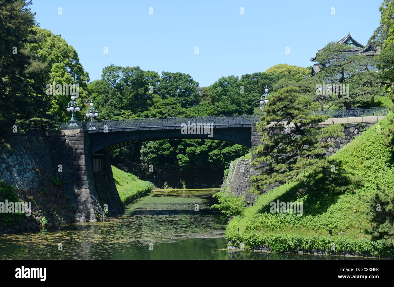 The Nijubashi Bridge at the Imperial palace in Tokyo, Japan Stock Photo ...