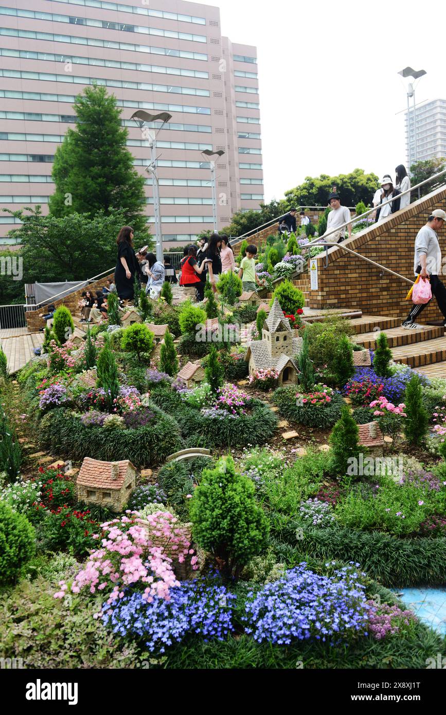 A beautiful garden at the Sunshine city mall in Ikebukuro, Tokyo, Japan ...