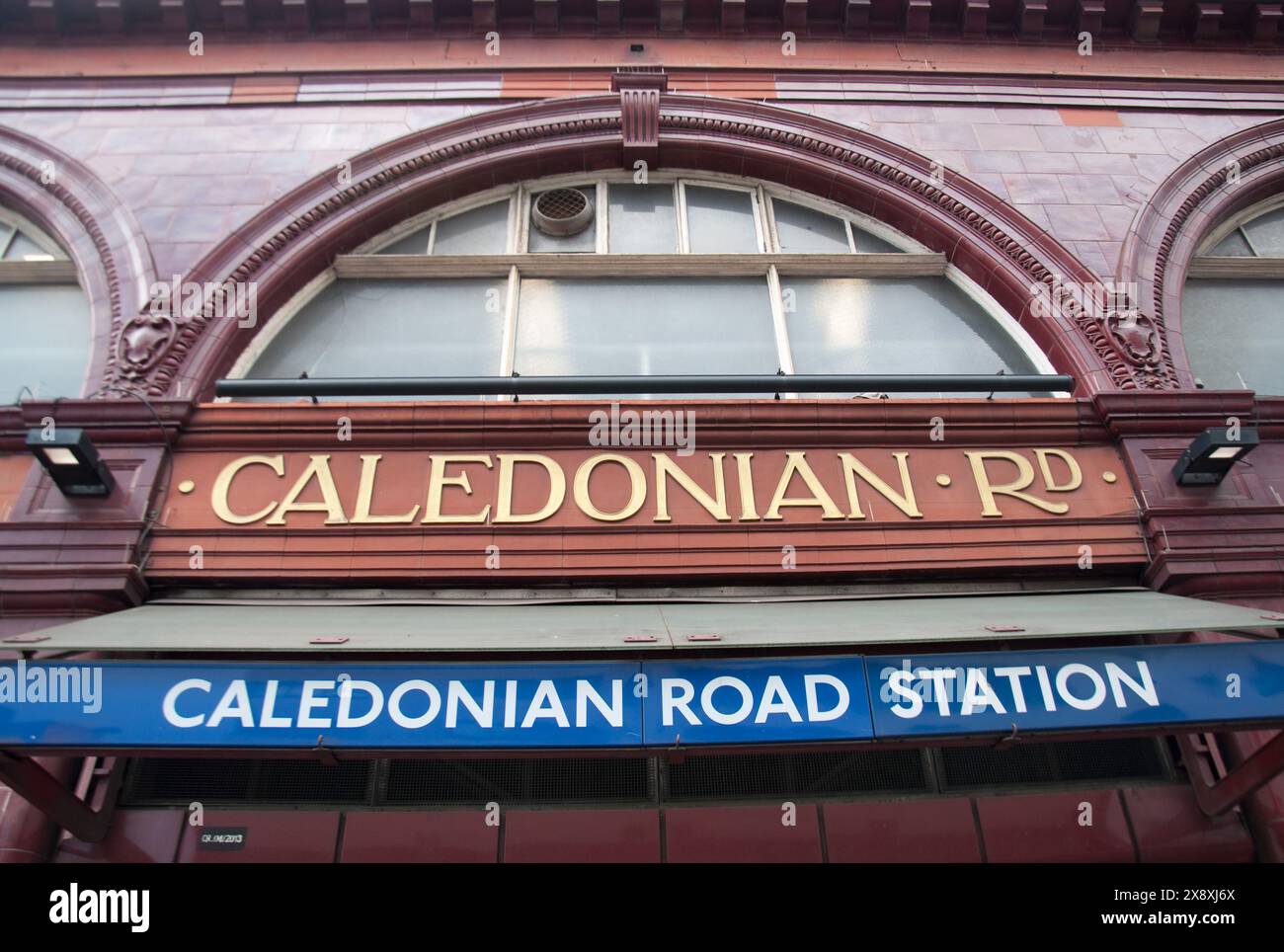 Caledonian Road Tube Station; Islington; London, UK - red-brick station ...