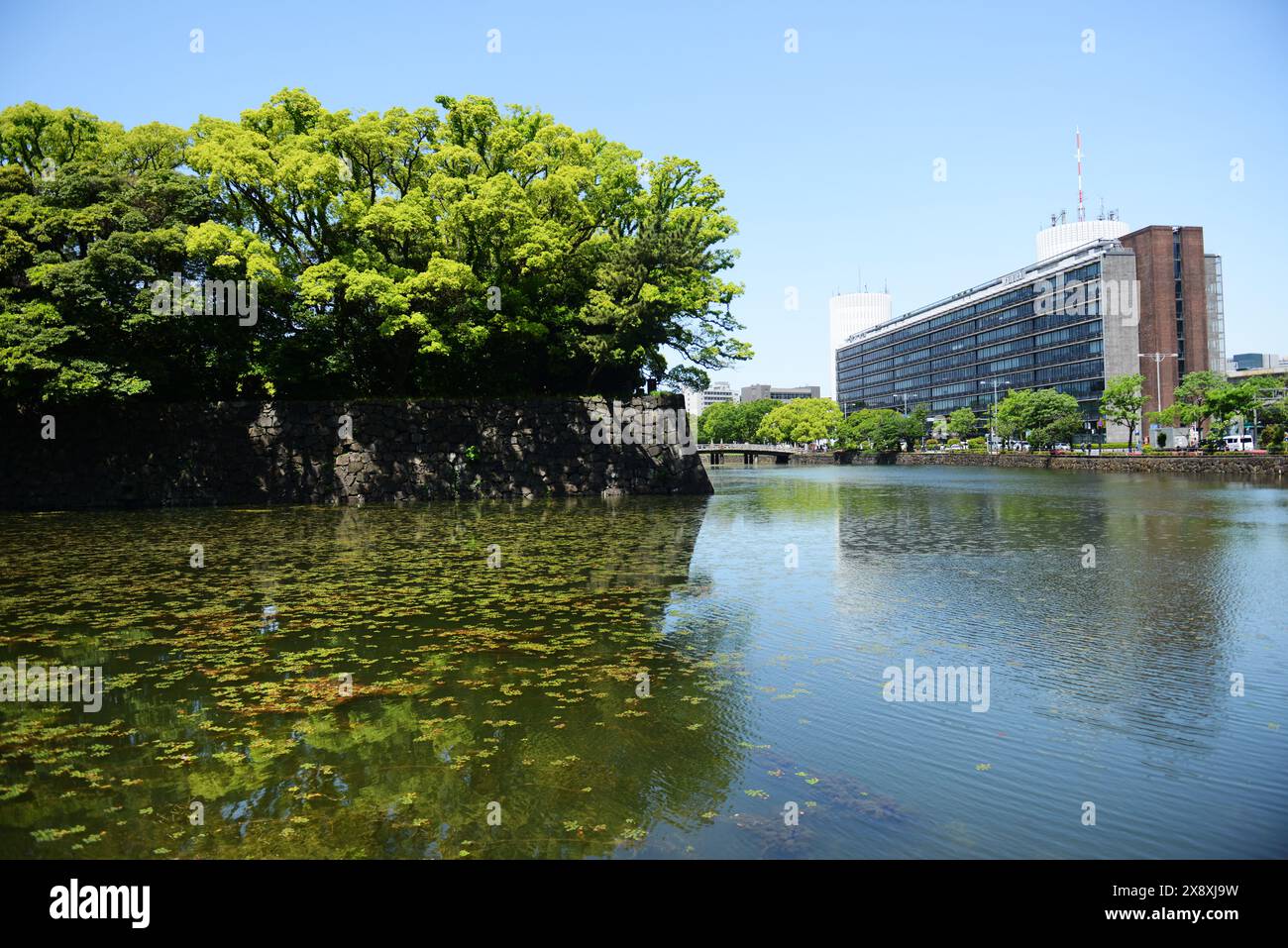 The moat around the Imperial palace in Chiyoda, Tokyo, Japan Stock ...
