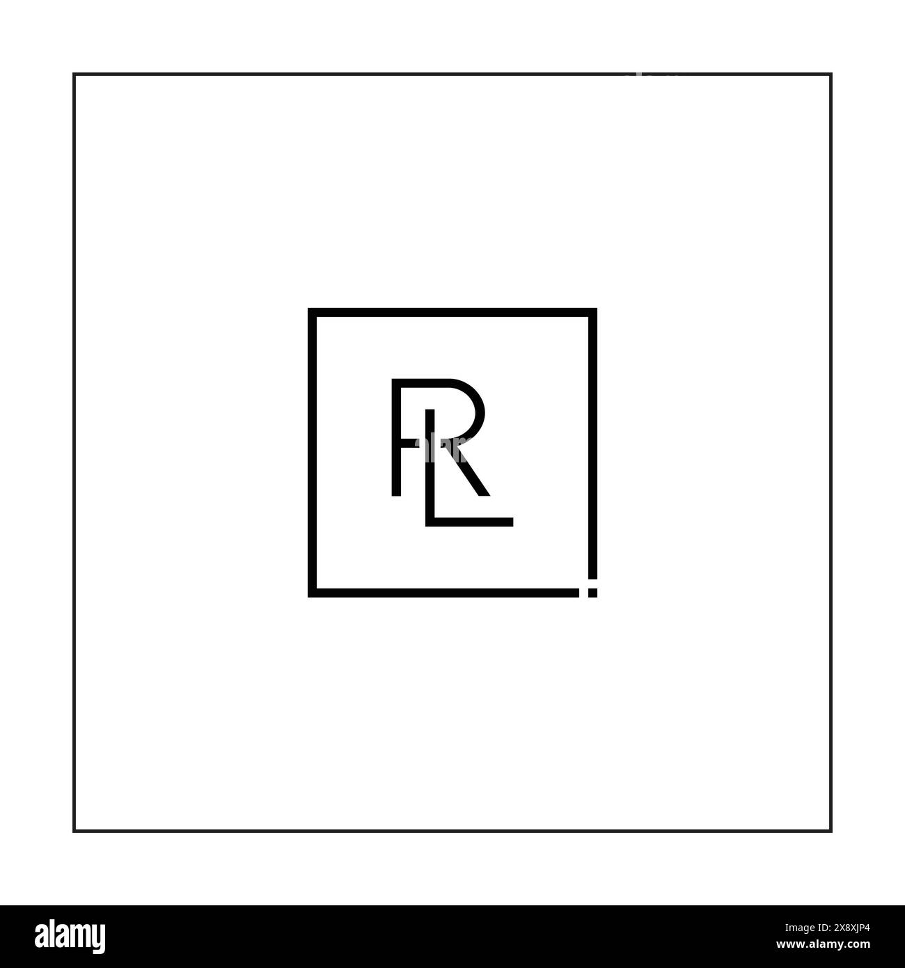 Creative Monogram for Initial Letter RL Logo - Minimal Vector Logo ...