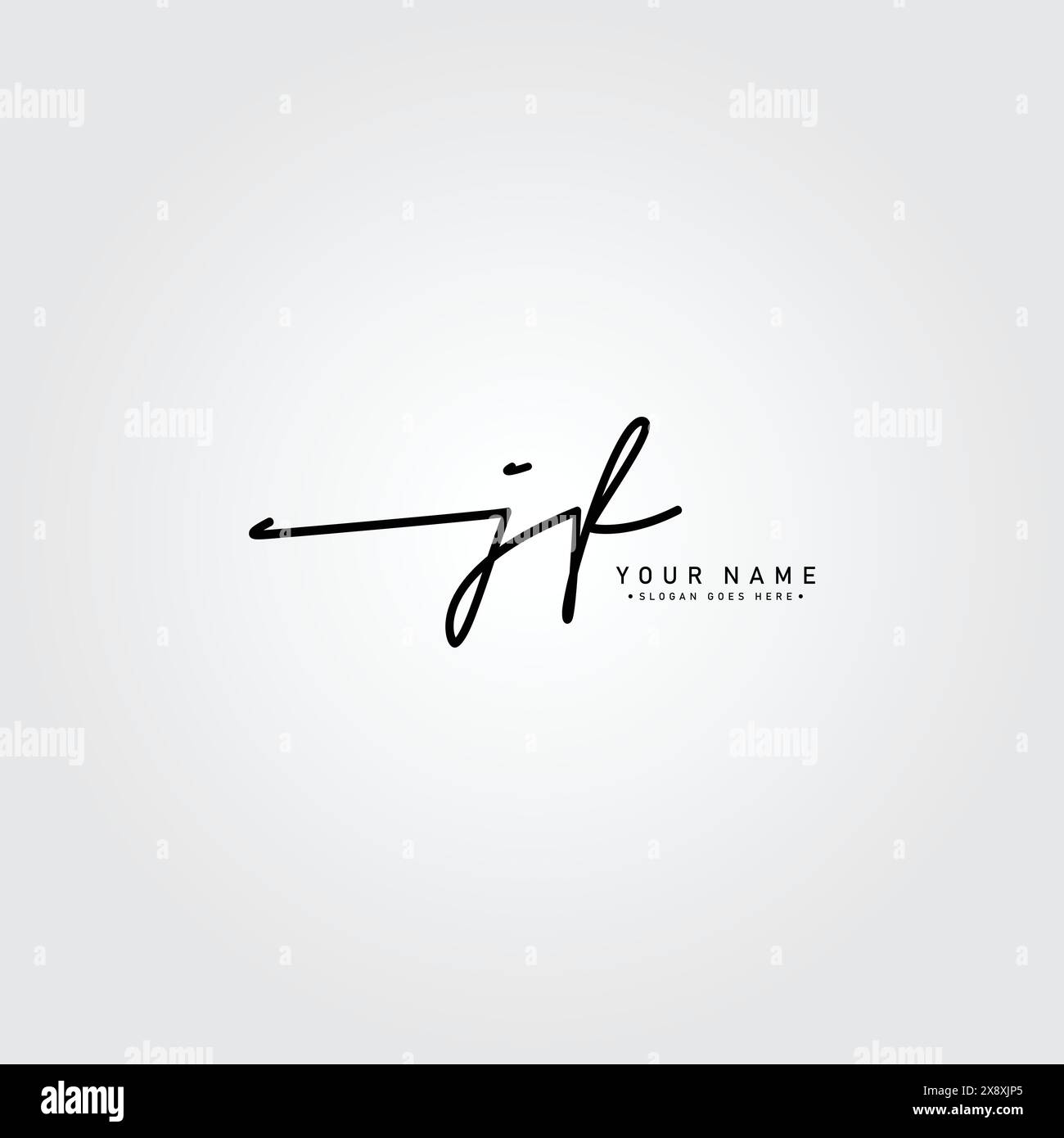 JF Signature Logo - Handwritten Vector Logo Template for JF Alphabet ...
