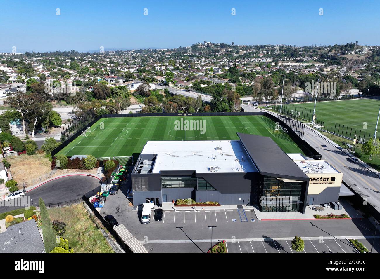 A general overall aerial view of the Nectar Performance Center at Cal ...