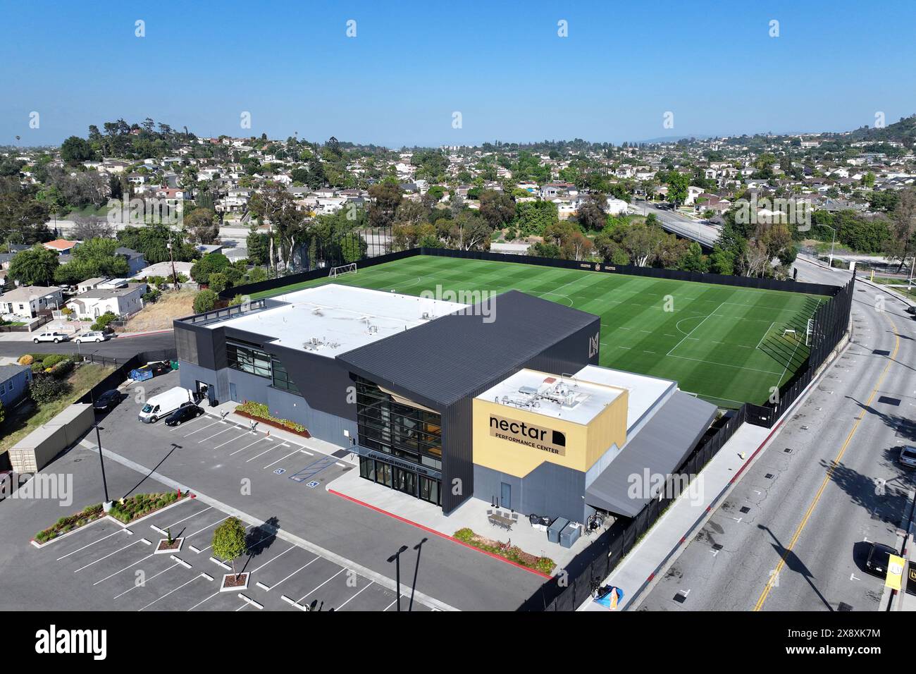 A general overall aerial view of the Nectar Performance Center at Cal ...