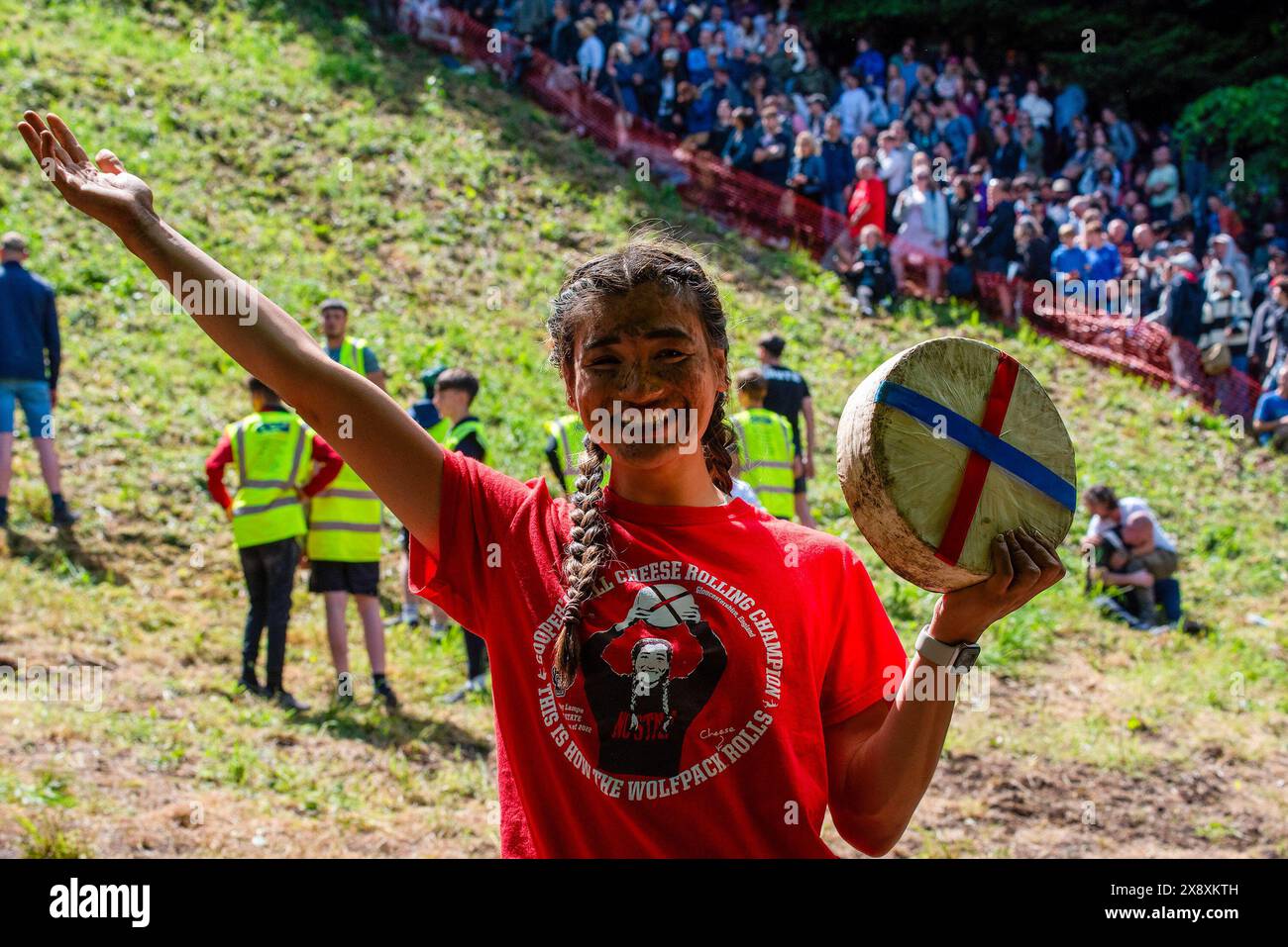 Gloucester, UK. 27th May, 2024. Abby Lampe from the US poses for a ...