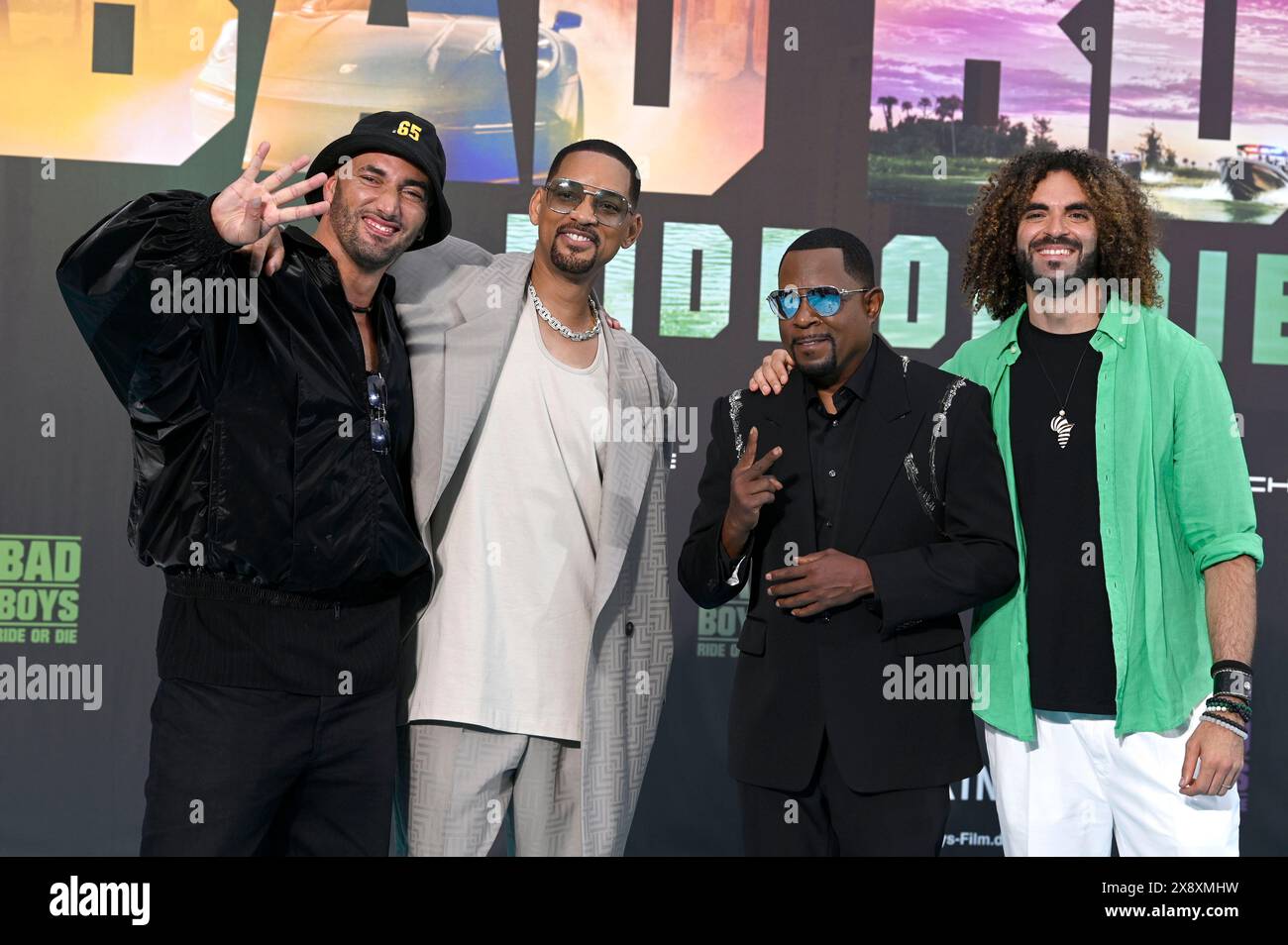 Bilall Fallah, Will Smith, Martin Lawrence und Adil El Arbi bei der ...