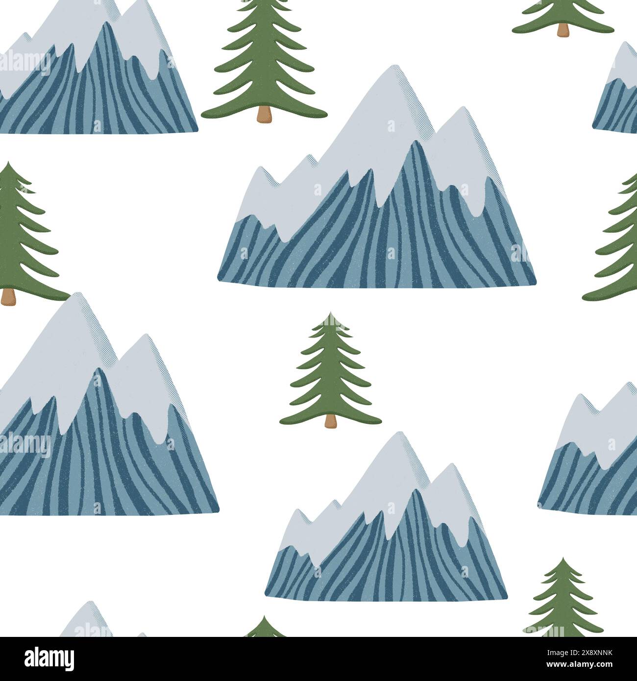 Simple seamless forest pattern Cut Out Stock Images & Pictures - Alamy