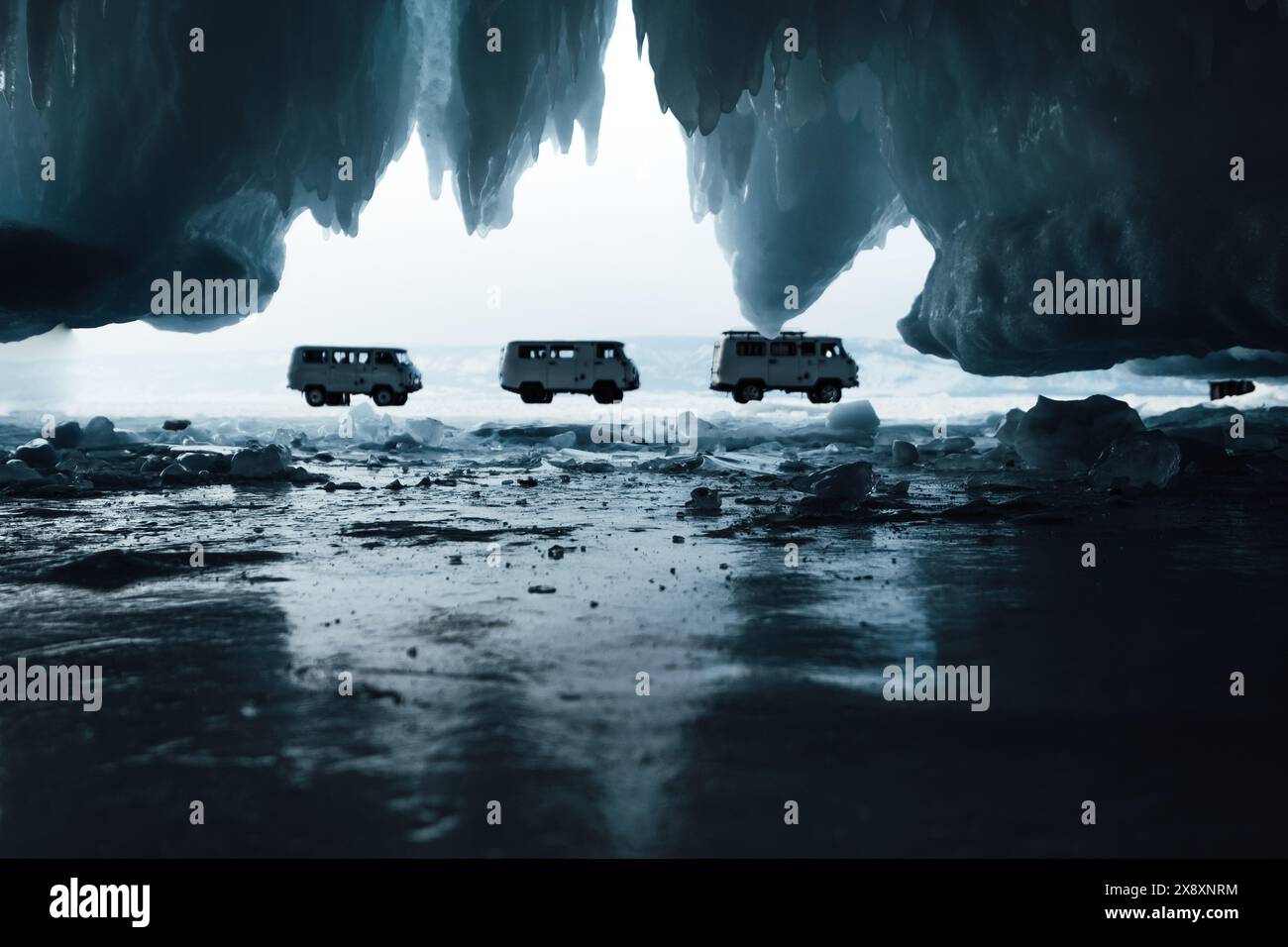 Three white vans hi-res stock photography and images - Alamy