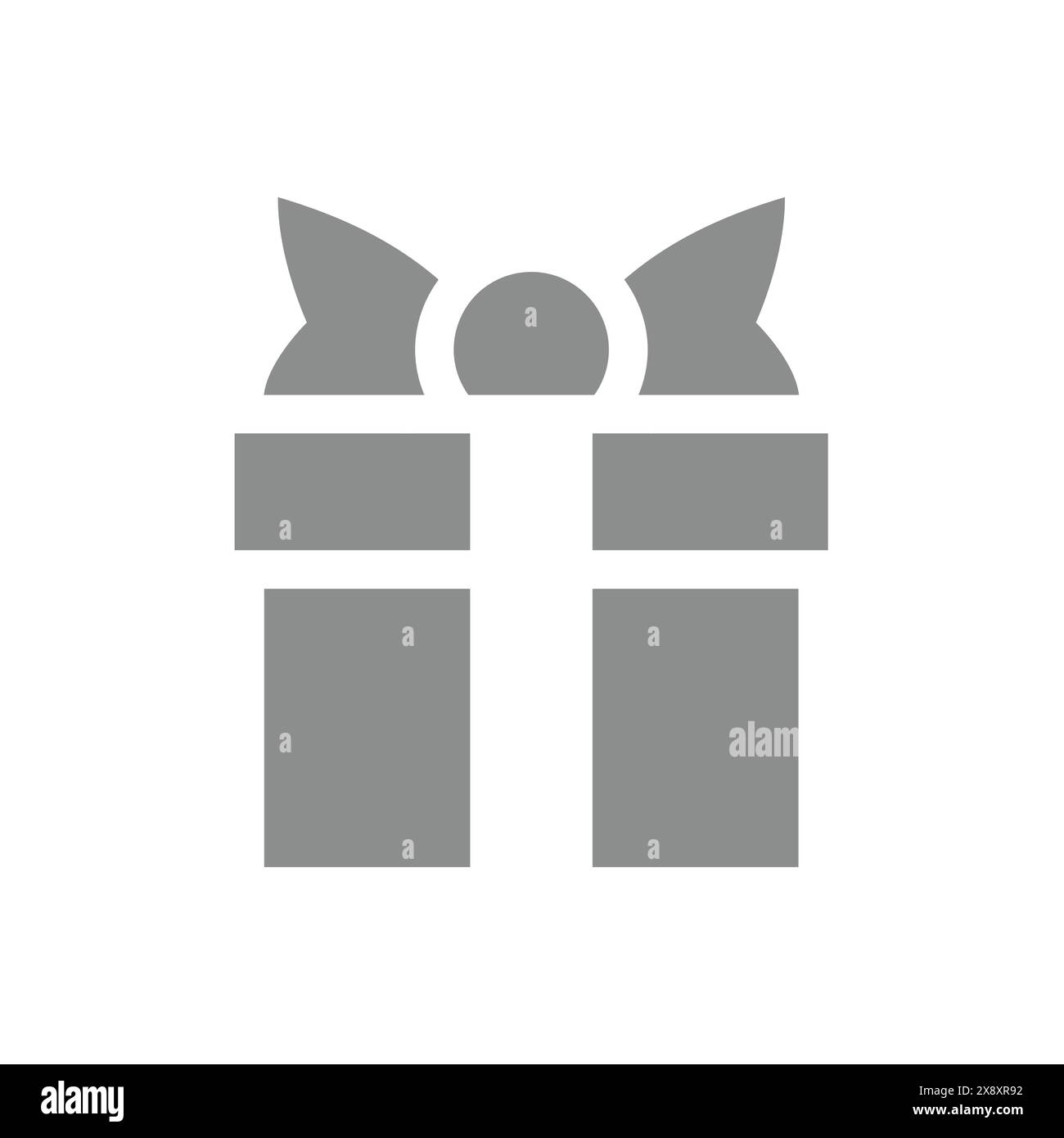 Present with ribbon vector icon. Gift box and bow symbol Stock Vector ...