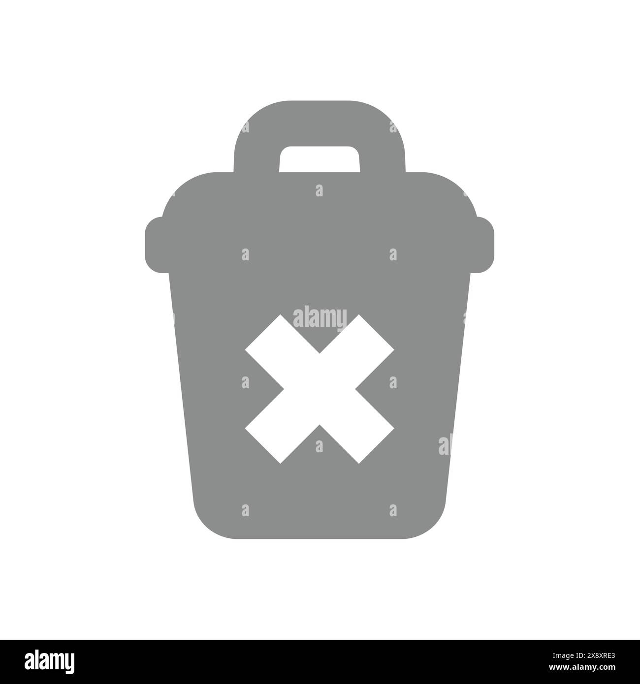 Delete Garbage Bin Vector Icon Rubbish Dustbin With Cross Symbol Stock Vector Image And Art Alamy