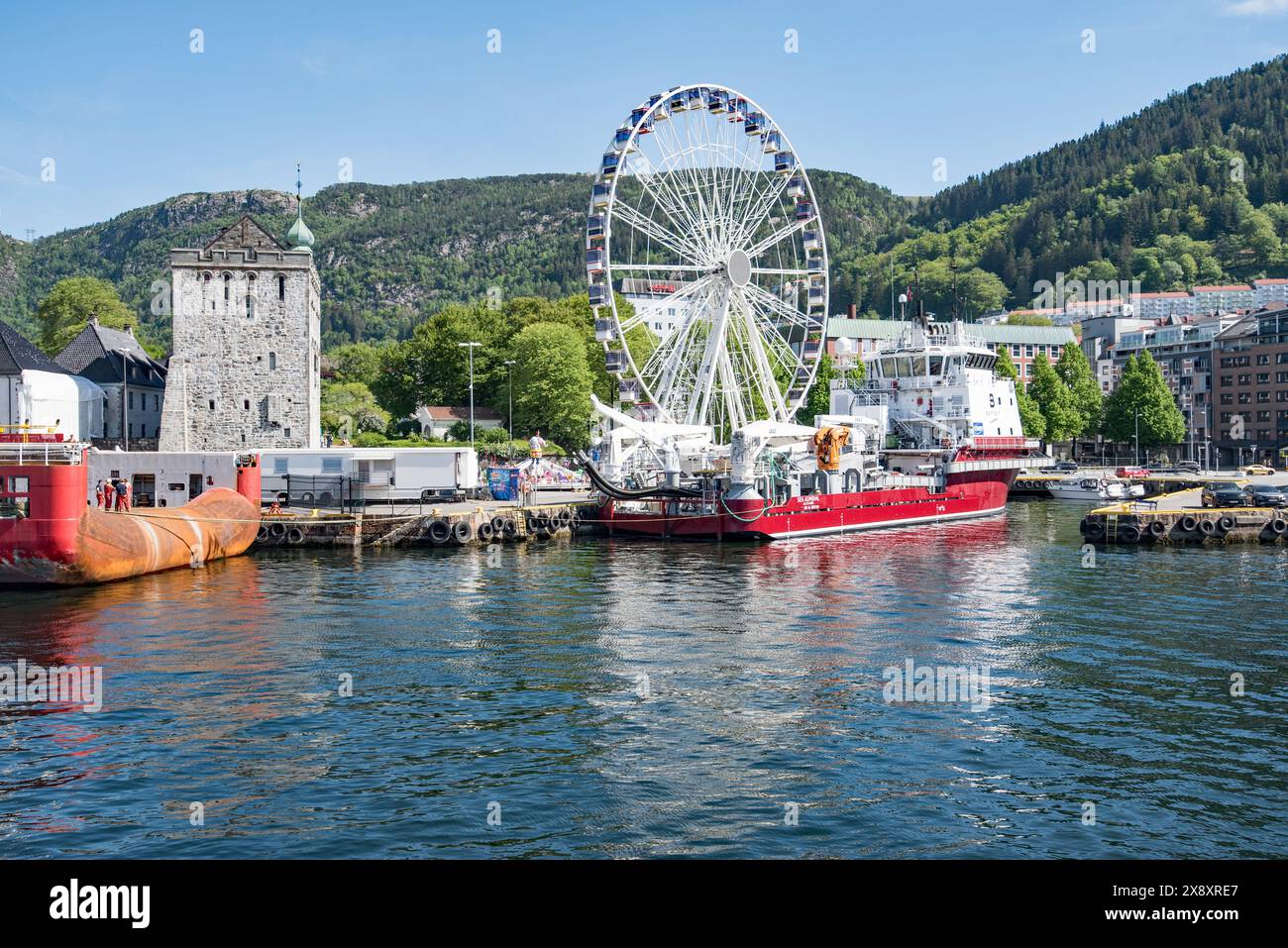 View from the car ferry(that services the main fjord) of the charming ...