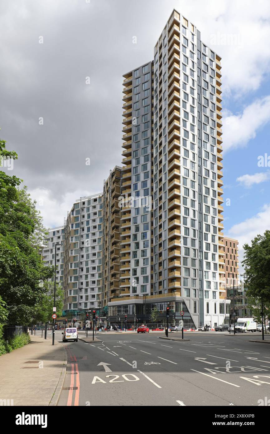 Lewisham town centre, London, UK, Summer 2024, showing the new Lewisham ...