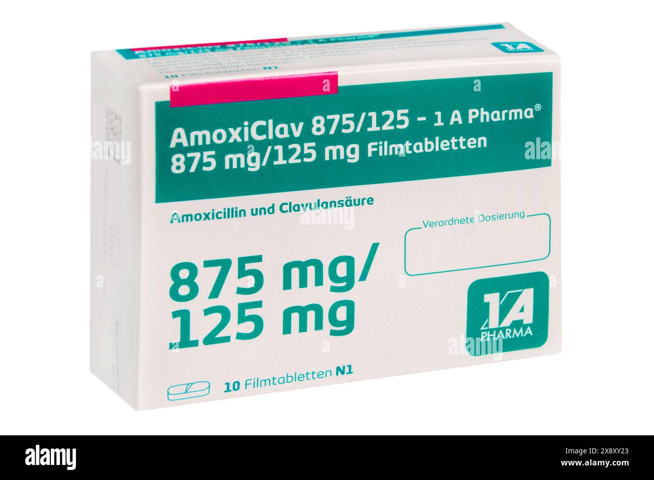 Hamburg, Germany - May 25 2024: German Antibiotikum AmoxiClav 875 125 ...