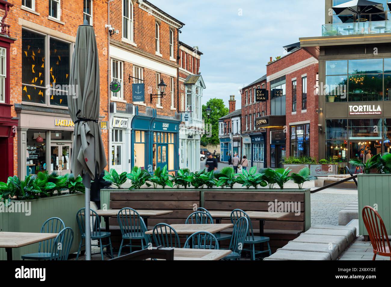 Evening at Cornhill in Lincoln, England Stock Photo - Alamy